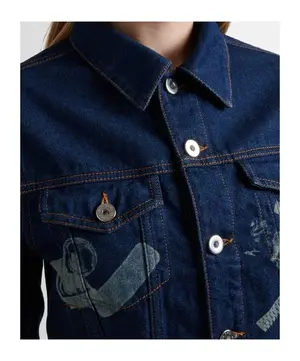 JEAN PAUL GAULTIER Button-down Cropped Denim Jacket