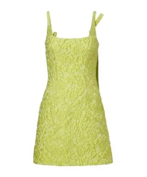 EMILIA WICKSTEAD Eliezer Floral Cloque Minidress - Green
