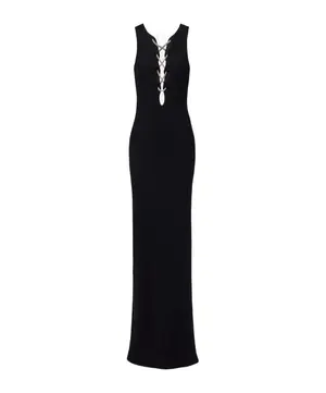 Givenchy Embellished Cutout Jersey Gown - Black