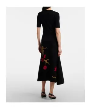 Erdem Floral Jacquard Midi Skirt