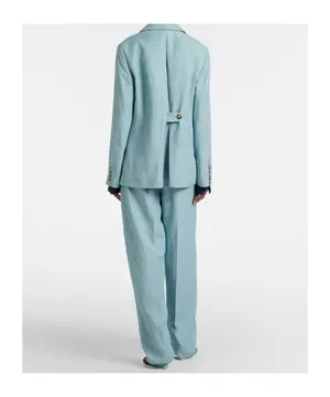 JOSEPH Aix Chambray Wide-leg Pants