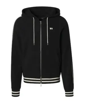 WALES BONNER Prince Cotton-blend Terry Hoodie - Black