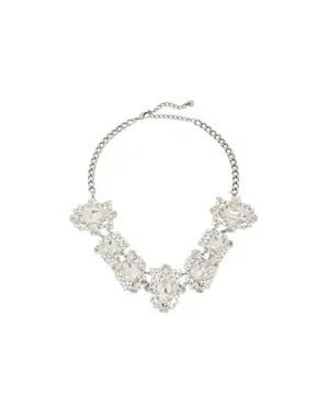SELF-PORTRAIT Crystal-embellished Necklace - White