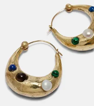 ALEMAIS Jem Rainbow Embellished Hoop Earrings
