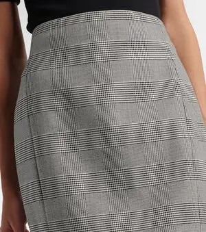 Balmain Houndstooth Wool-blend Miniskirt