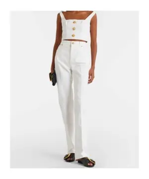 Balmain Denim Crop Top