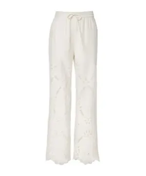 Veronica Beard Hollow-out Casual Pants