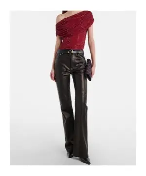 SELF-PORTRAIT Draped Embellished Mesh Top