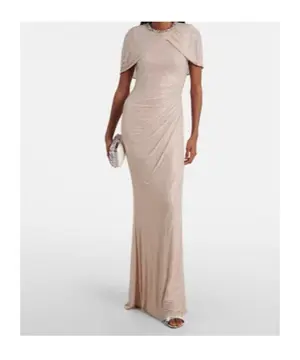 SELF-PORTRAIT Embellished Caped Maxi Dress
