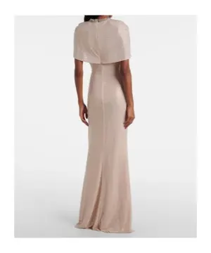 SELF-PORTRAIT Embellished Caped Maxi Dress