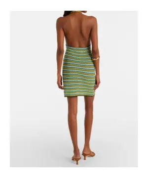 Staud Greta Striped Cotton Minidress
