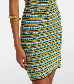 Staud Greta Striped Cotton Minidress
