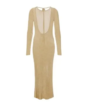 Staud Knitted Maxi Dress - Nude