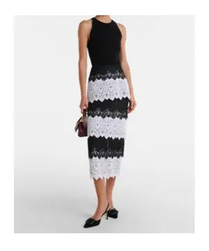 Carolina Herrera Lace Midi Skirt