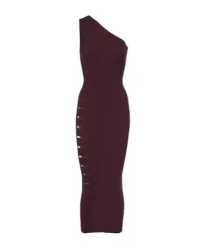 Wolford Slash One-shoulder Midi Dress - Red