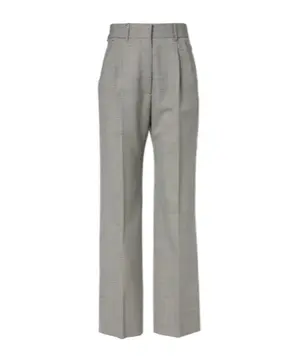 BLAZÉ MILANO Fox Houndstooth Straight Pants - Gray