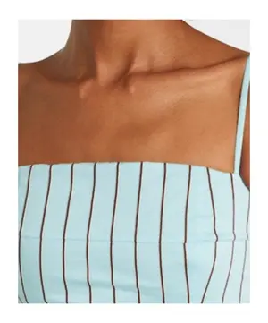 Staud Federico Striped Cotton-blend Crop Top