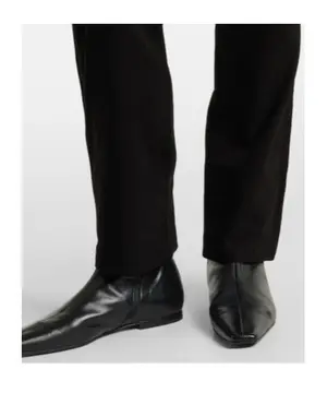 BLAZÉ MILANO Viva Paso Suede Straight-leg Trousers