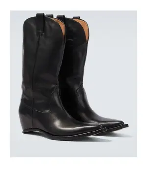 MAISON MARGIELA Heel-less Leather Cowboy Boots