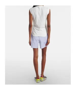 Attico Striped Cotton Shorts