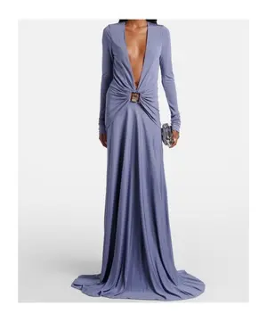 Christopher Esber Quartz-trimmed Draped Gown
