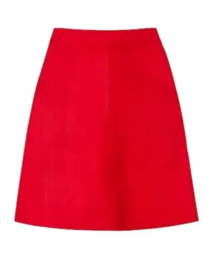 Stouls Lucie 22 Suede Miniskirt - Red
