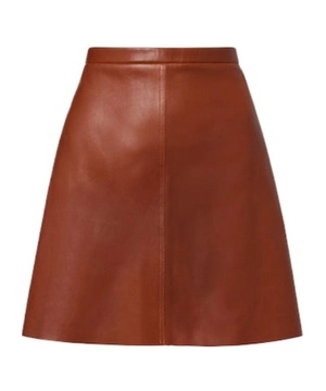 Stouls Lucie 22 Leather Miniskirt - Red