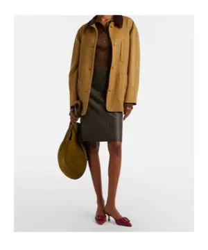 Stouls Gin Leather Midi Skirt