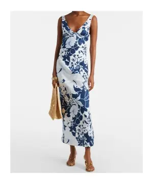SIR. Paradiso Floral Linen Maxi Dress