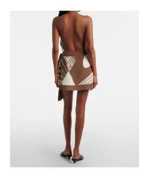 SIR. Almara Printed Silk Wrap Dress