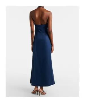 SIR. Caela Halterneck Linen Maxi Dress