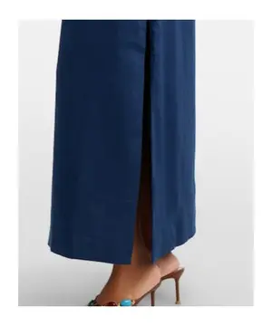 SIR. Caela Halterneck Linen Maxi Dress