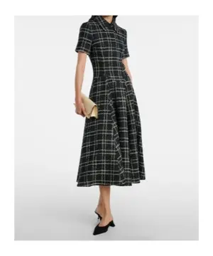 EMILIA WICKSTEAD Jody Checked Midi Dress