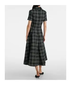 EMILIA WICKSTEAD Jody Checked Midi Dress
