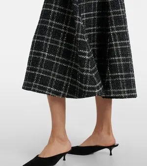 EMILIA WICKSTEAD Jody Checked Midi Dress