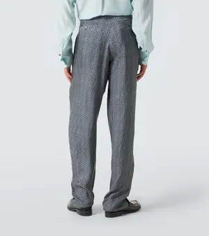 Giorgio Armani Pleated Printed Tapered Pants
