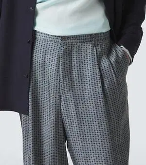 Giorgio Armani Pleated Printed Tapered Pants