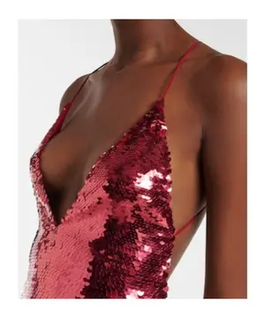 Alex Perry Sequined Open-back Minidress