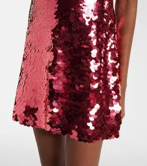 Alex Perry Sequined Open-back Minidress