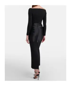 Solace Rhianne Satin-trimmed Cocktail Dress