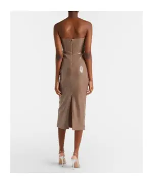 Alex Perry Sequined Strapless Midi Dress