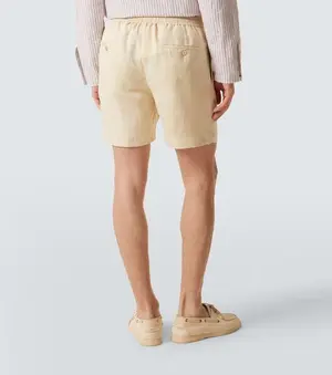 Ralph Lauren Silk And Linen Pleated Shorts