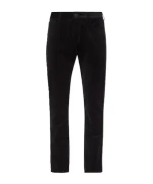 Ralph Lauren Mid-rise Cotton Velvet Slim Pants - Black