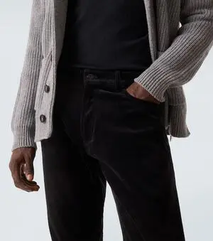 Ralph Lauren Mid-rise Cotton Velvet Slim Pants