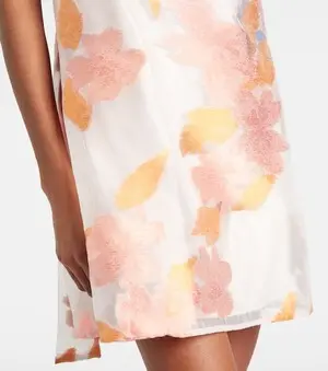 Staud Albee Floral Organza Minidress