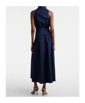 Staud Romy Cotton Midi Dress
