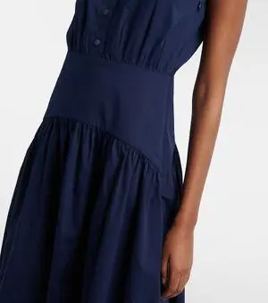 Staud Romy Cotton Midi Dress