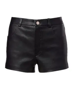 Stouls Roxie Leather Shorts - Black