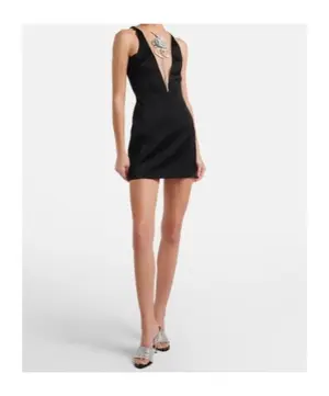 David Koma Embellished Floral Satin Mini Dress