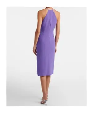 David Koma Asymmetrical Embellished Floral Midi Dress